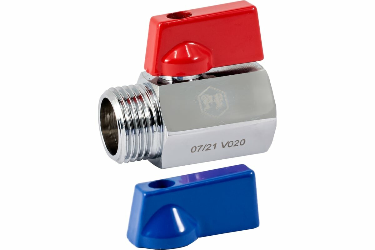 PROFACTOR PF CHROME MINI Шаровой кран для бытовой техники в/н 1/2 PF BMV 352