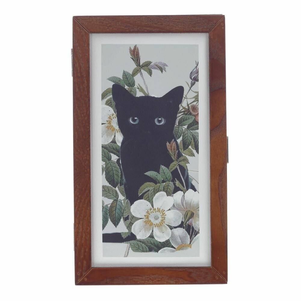Ключница закрытая "Черный кот", 16х5х28 см