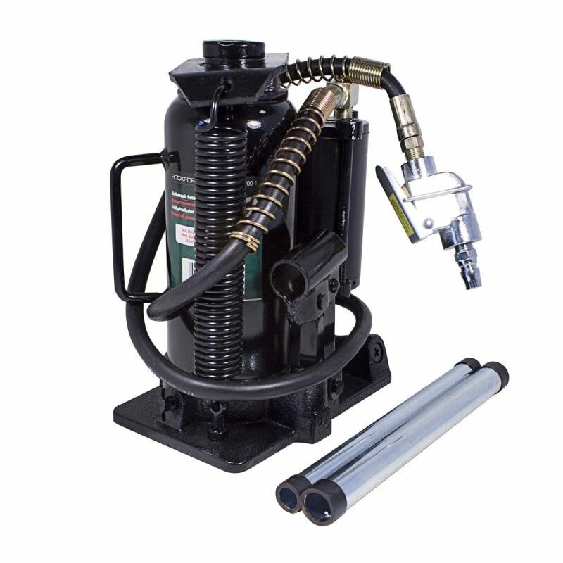 Домкрат RF-1600-1BIG: бутылочный пневмогидравлический 12т (ход штока - 240мм, высота подъема - 260-500мм) ROCKFORCE