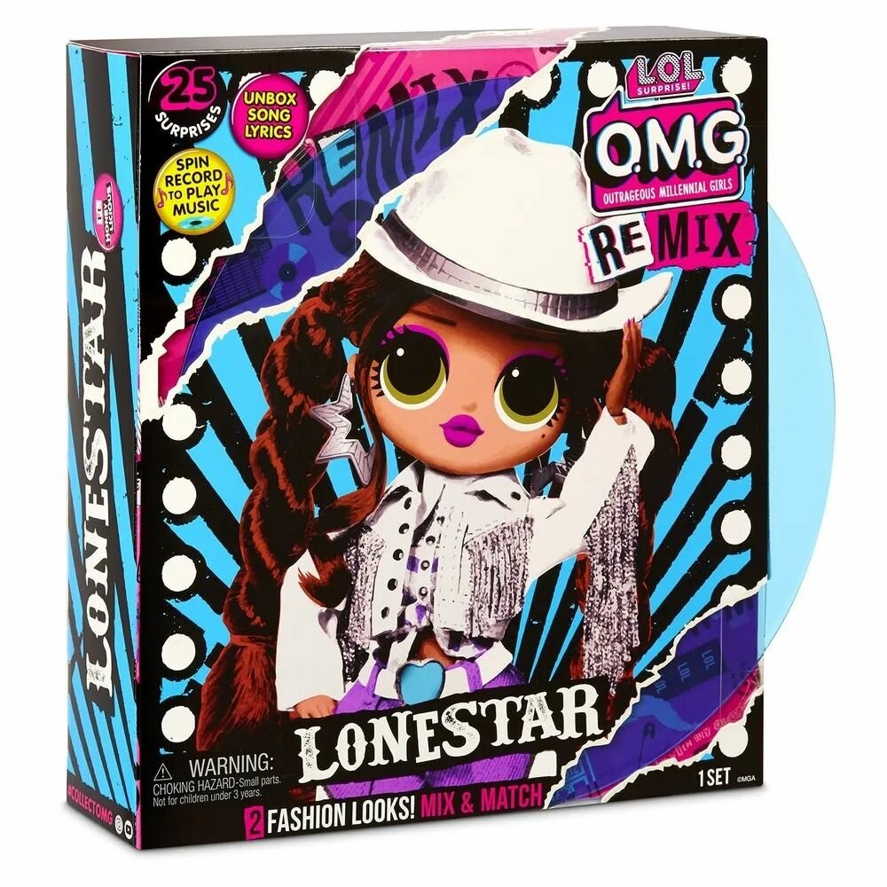 Кукла L.O.L. Surprise "O.M.G Remix Lonestar", сиреневая, коллекционная, 24см