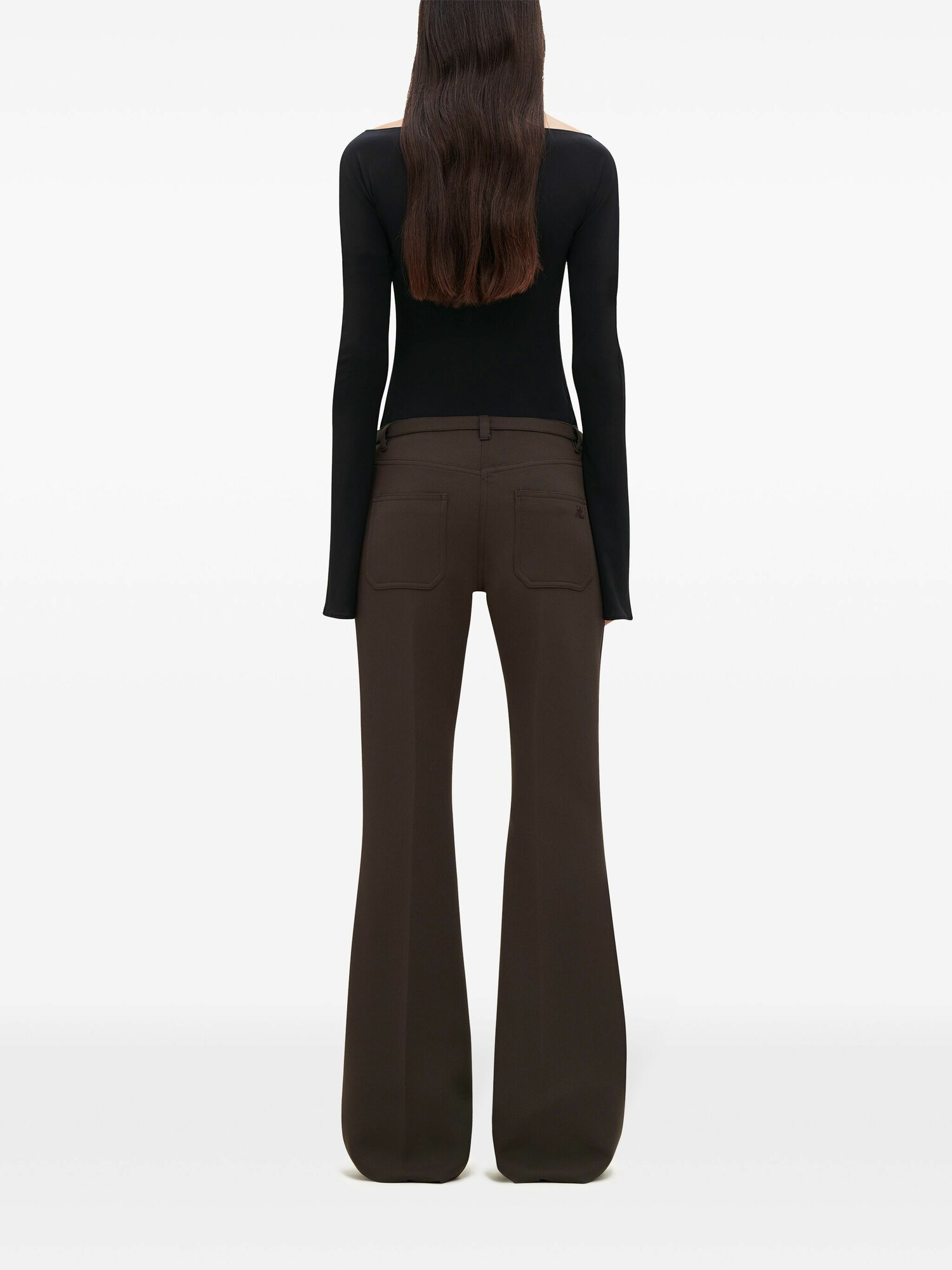 Брюки courreges bootcut Relax, размер 42, коричневый — фото 1