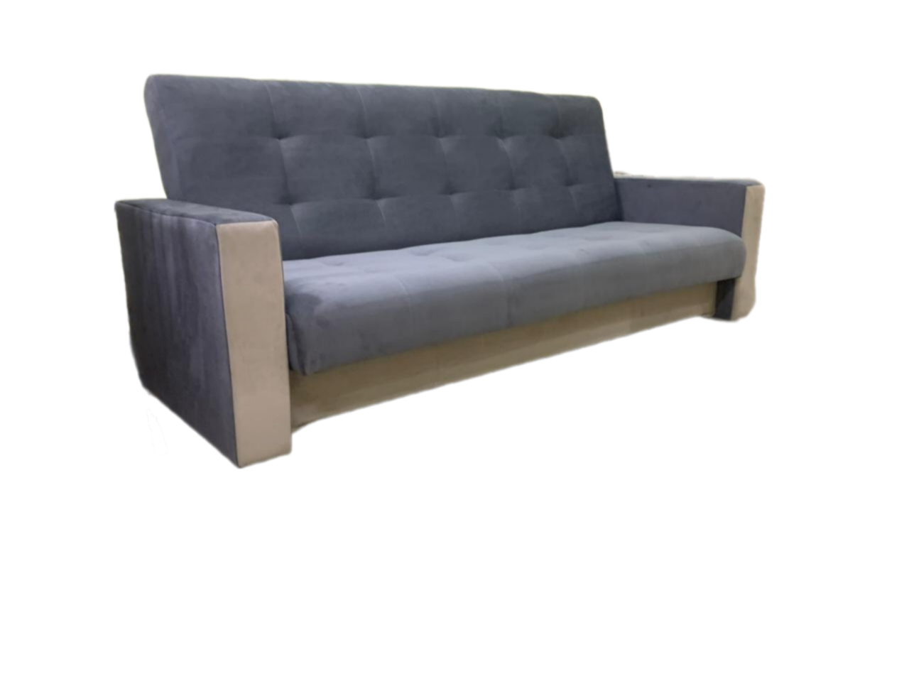 Диван-книжка "Сударь" 90x120x190, серый, НПБ, 3-х местный, ашэлэм