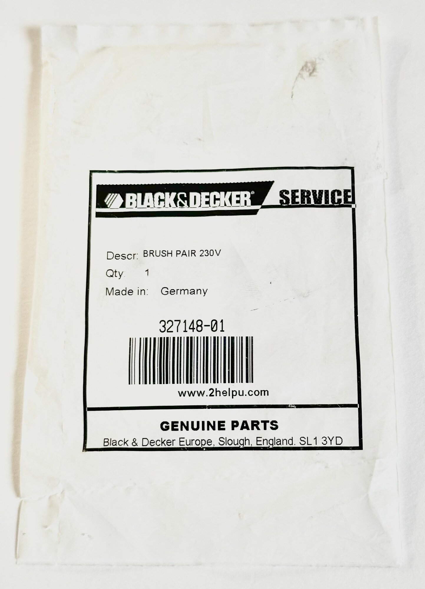 Щетки угольные (комплект 2 шт.) для перфоратора DeWalt D25600K и отбойного молотка DeWalt D25830K. Артикул 327148-01