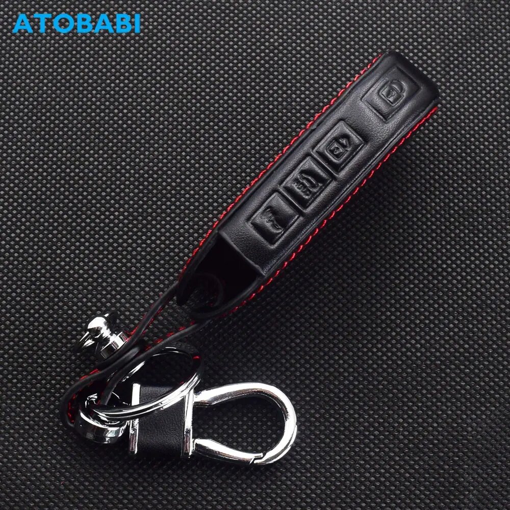 Кожаный чехол для автомобильного ключа ATOBABI, брелок для Kia Sportage Niro Cerato Telluride K3 Soul Forte, 4 кнопки, умный безключевой пульт дистанционного управления
