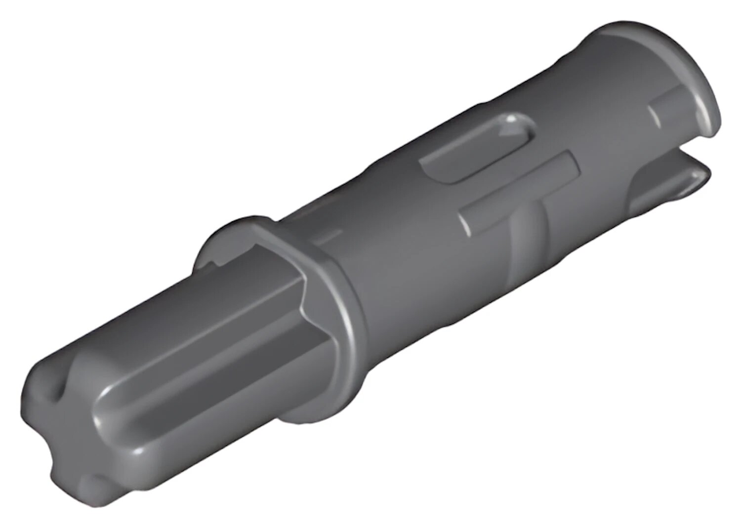 Деталь LEGO Technic, Axle 1L with Pin 2L with Friction Ridges 11214 Dark Bluish Gray U