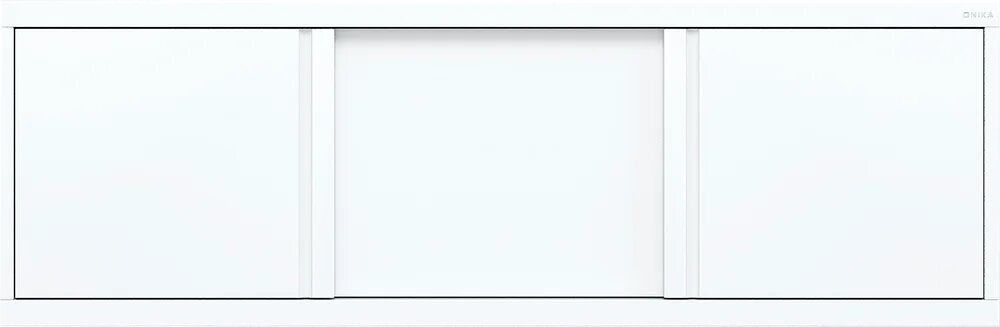 Экран Onika Одио 517017 170 из МДФ, белый, экран под ванну, прямоугольный, с комплектом ножек, универсальный