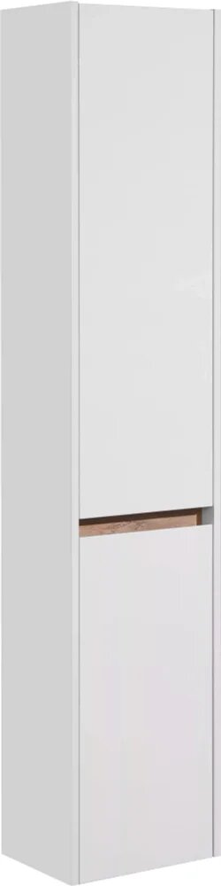 Шкаф-пенал для ванной AQUATON Нортон R подвесной, 34 см, белый, глянцевый, с дверками, из МДФ