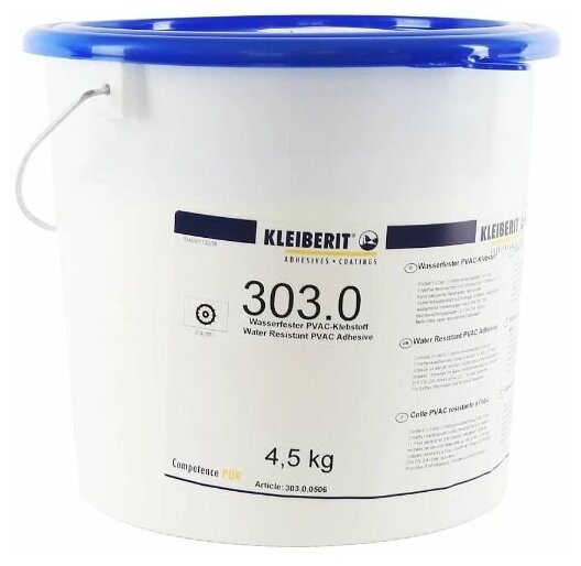 Kleiberit 303.2 ПВА клей монтажный 4,5 кг.