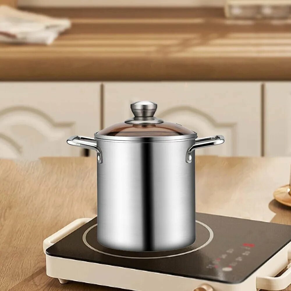 Фритюрница нержавеющая сталь, антипригарное покрытие, с крышкой