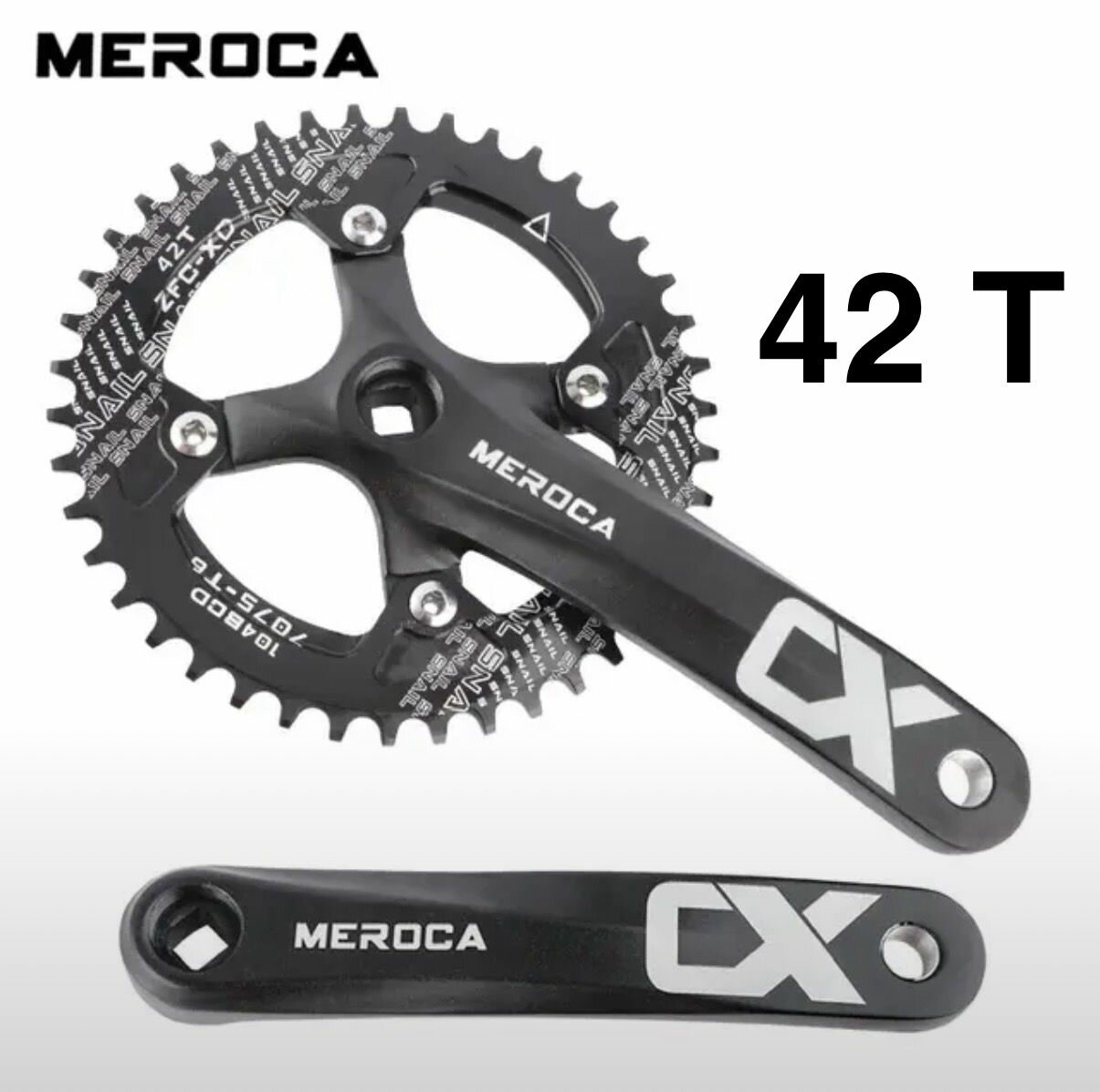 Система шатунов Meroca "Mountain Bike", шоссейная, 170мм, 42 зуба