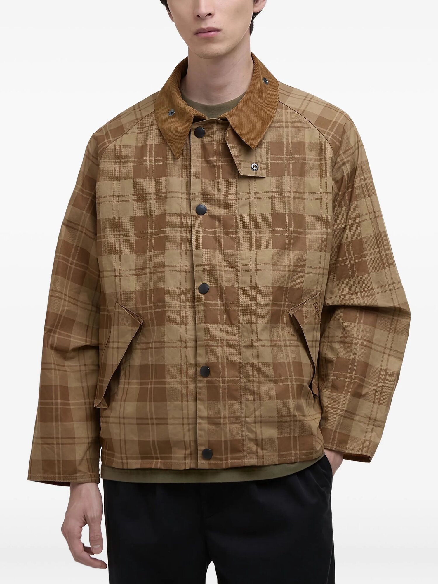 Куртка Barbour Check windbreaker, размер 42, brown — фото 1