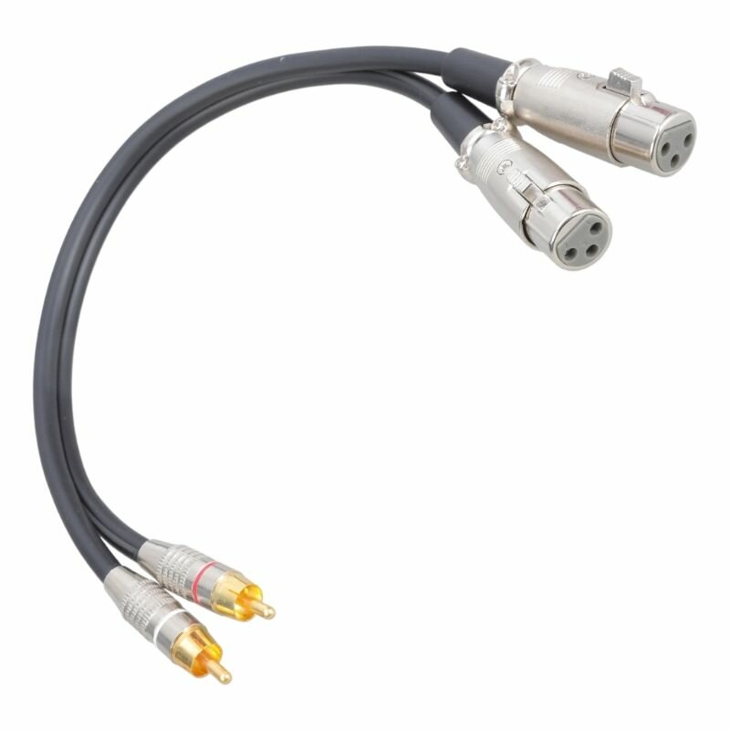 Аудиокабель Dual RCA male-dual XLR-30 см-кабель dual lotus cable-dual XLR female серебристая модель