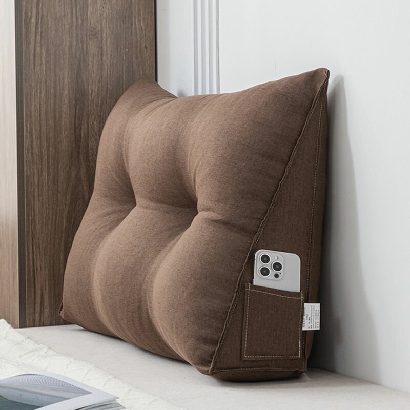 Треугольная подушка-спинка для кровати 2025: эргономичная подушка для изголовья, съемный чехол, мягкая поддержка спины для дивана и спальни (индивидуальный размер)