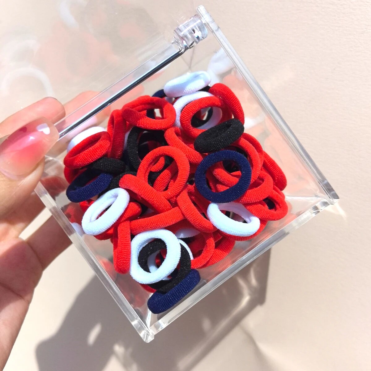 Эластичные резинки для волос CUTE BOWS для девочек Красный, 12-50PCS