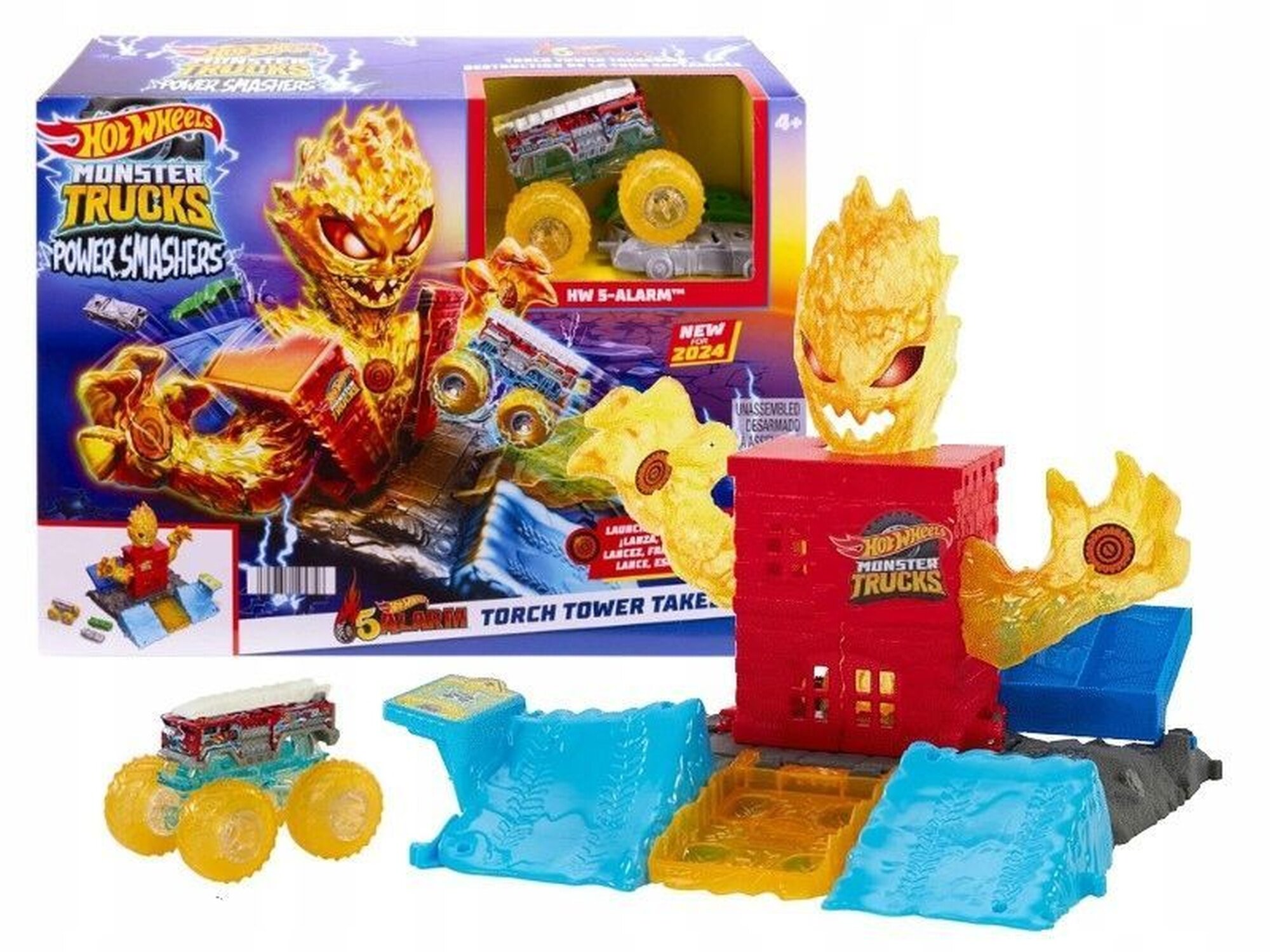 Игровой набор Hot Wheels Monster Trucks "Огненная башня", для детей от 3 лет