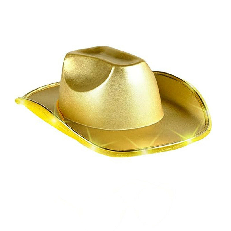 Аксессуары для новогоднего костюма светящийся джинсовая кепка с пайетками для праздничных мероприятий желтый