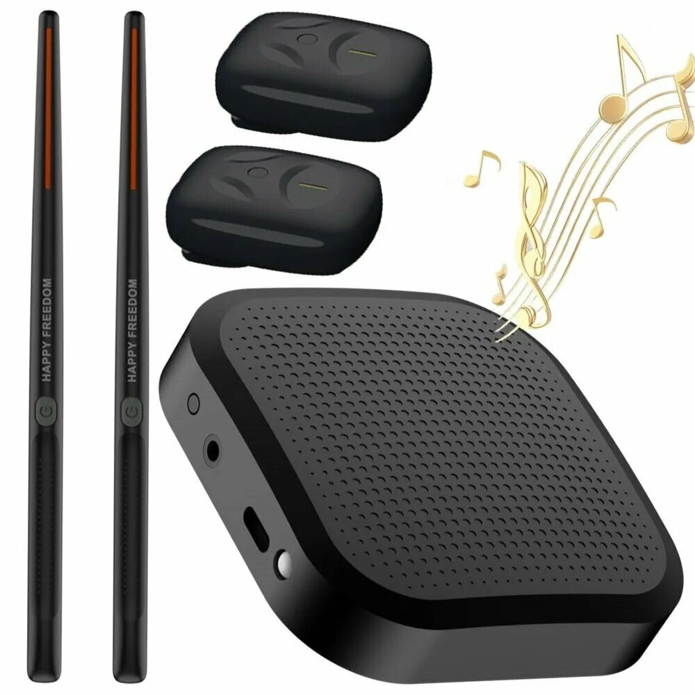 Электронная ударная установка Портативный воздушный барабан с барабанными палочками для начинающих детей