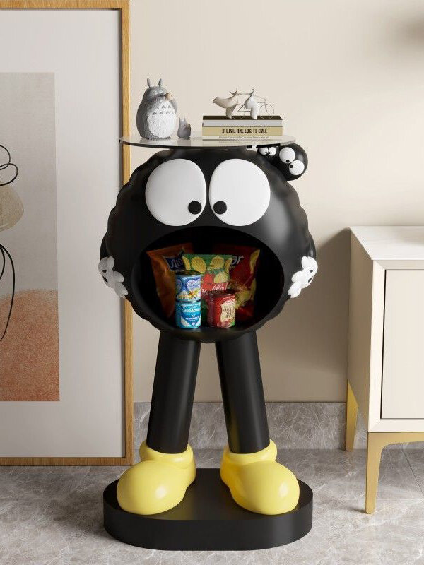 Креативный мультяшный журнальный столик с черным угольным шаром, современные минималистичные декоративные украшения