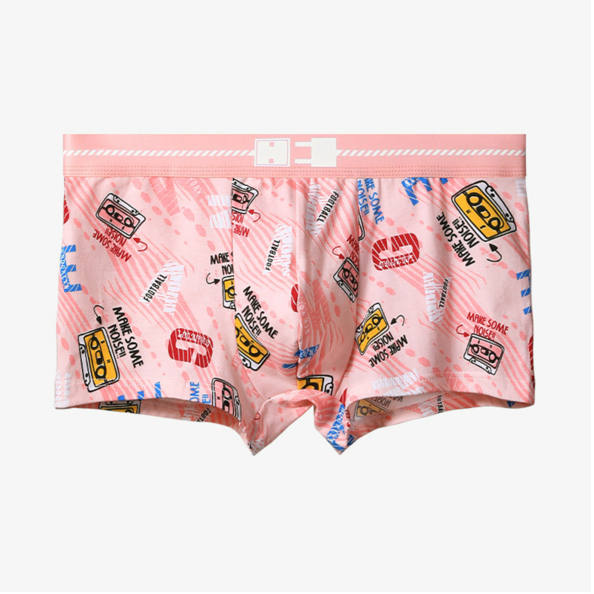 Мужские трусы боксеры розовые с принтом Romeo Rossi RR6118-22-1 XXL (50)