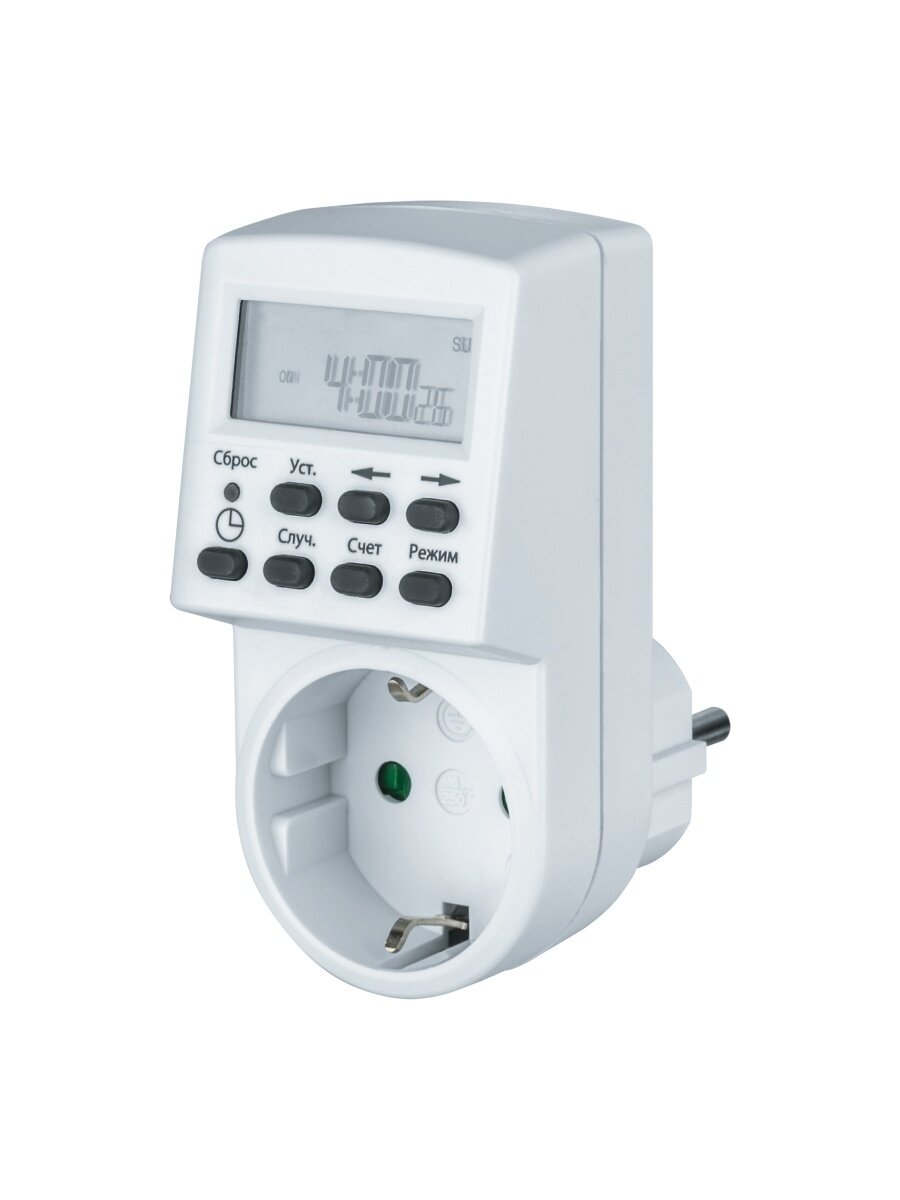 Таймер 61 555 NTR-E-S01-WH розет. электрон. Navigator 61555
