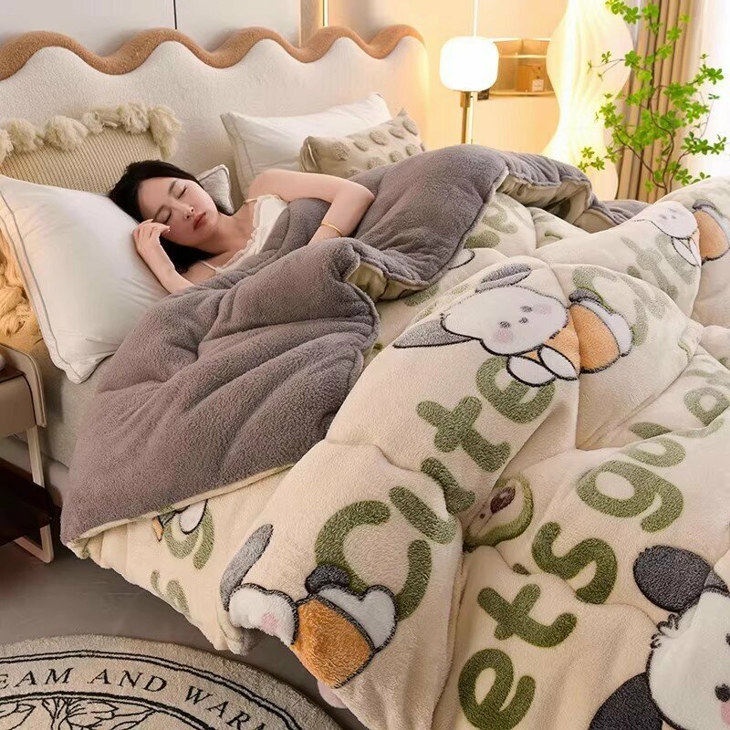 Толстое теплое одеяло из овчины зимой, одеяло из молочной шерсти зимой，110*150 см, 1 кг