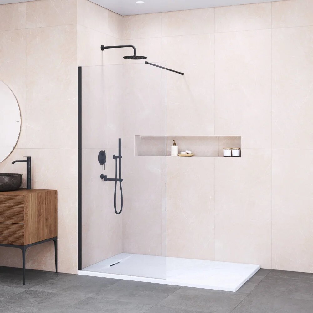 Душевая перегородка RGW Walk In WA-010-B 80x200, стекло прозрачное