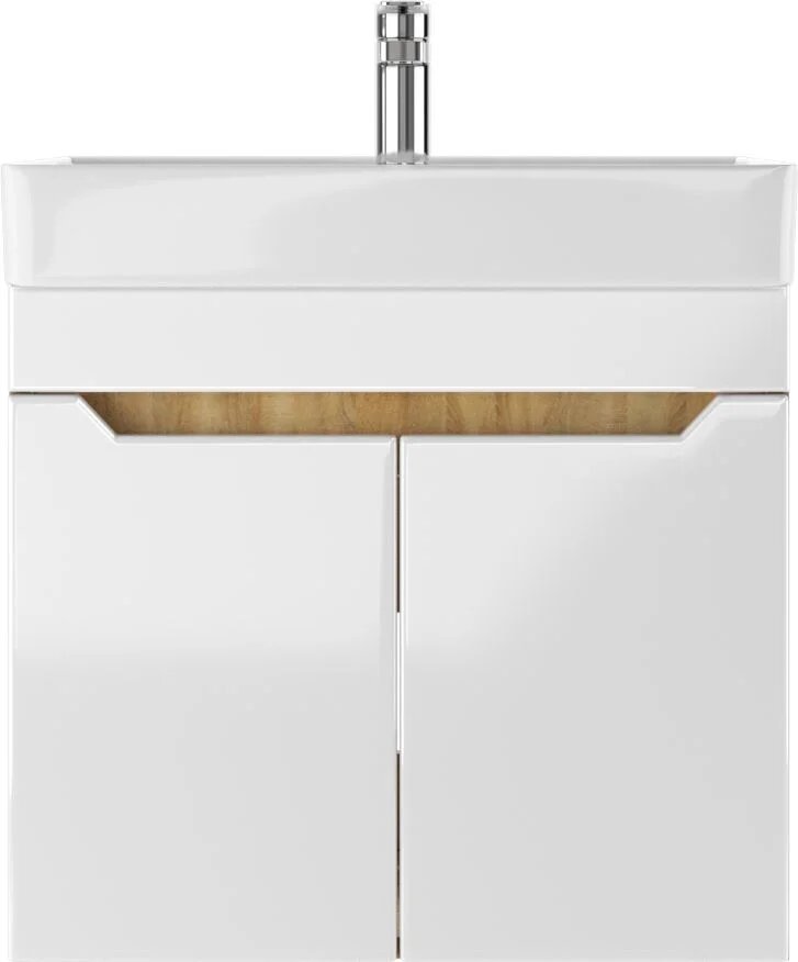 Тумба под раковину подвесная Айсберг, "Енисей 60" Мечта без ящика Дуб сонома