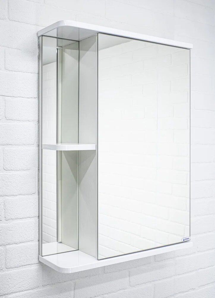 Шкафы с зеркалом в ванную айсберг, Норма 1-50 правый