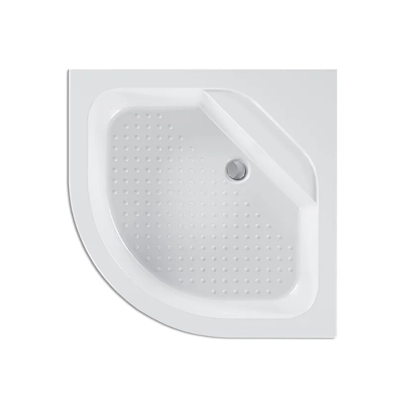Поддон для душа Melodia della vita Round Plus 59440 глубокий, 90x90 см, акриловый, угловой, с антискользящим покрытием, российский