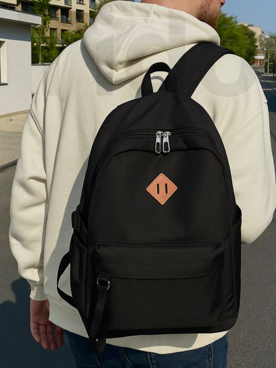 Рюкзак черный TIDO мужской, женский, школьный, спортивный, повседневный, городской, для путешествий и тренировок