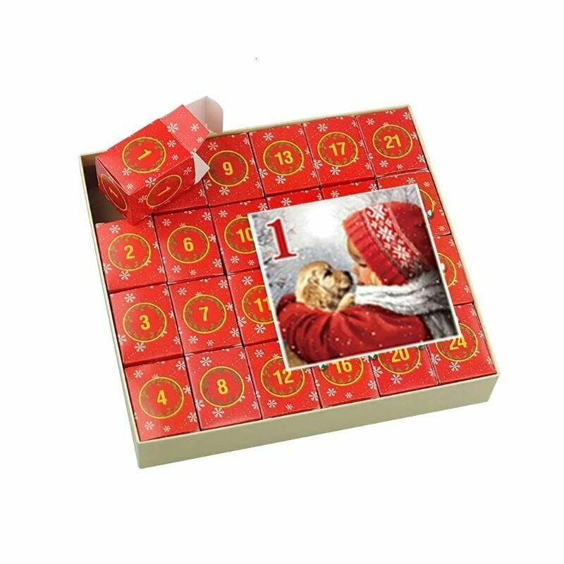 Календарь Адвента 2024 Пазлы для детей с 24 днями Рождественского обратного отсчета