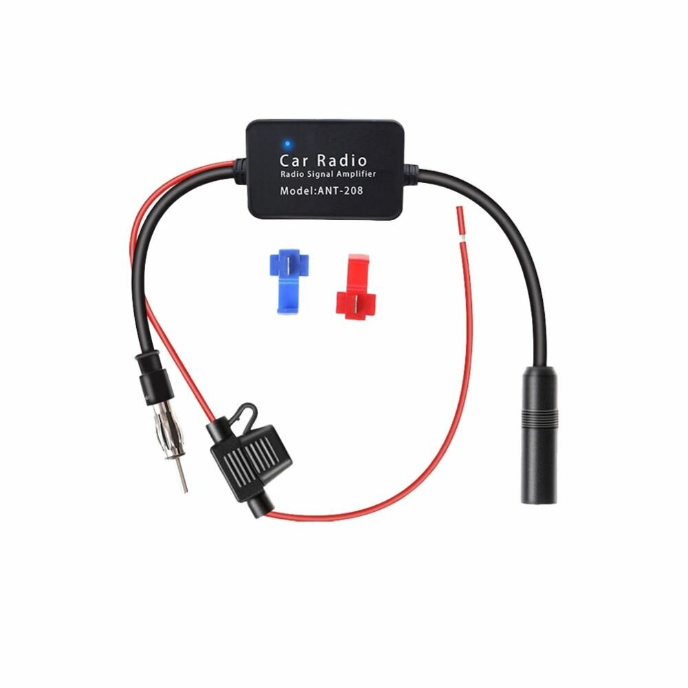 Усилитель сигнала автомобильной антенны 12 В, комплект для AM/FM радио, усиление приема сигнала антенны с защитой от помех для ANT208