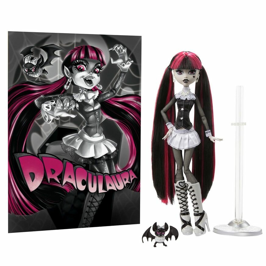 Кукла Monster High Reel Drama Draculaura Doll, Дракулаура Кино Драма HKN27