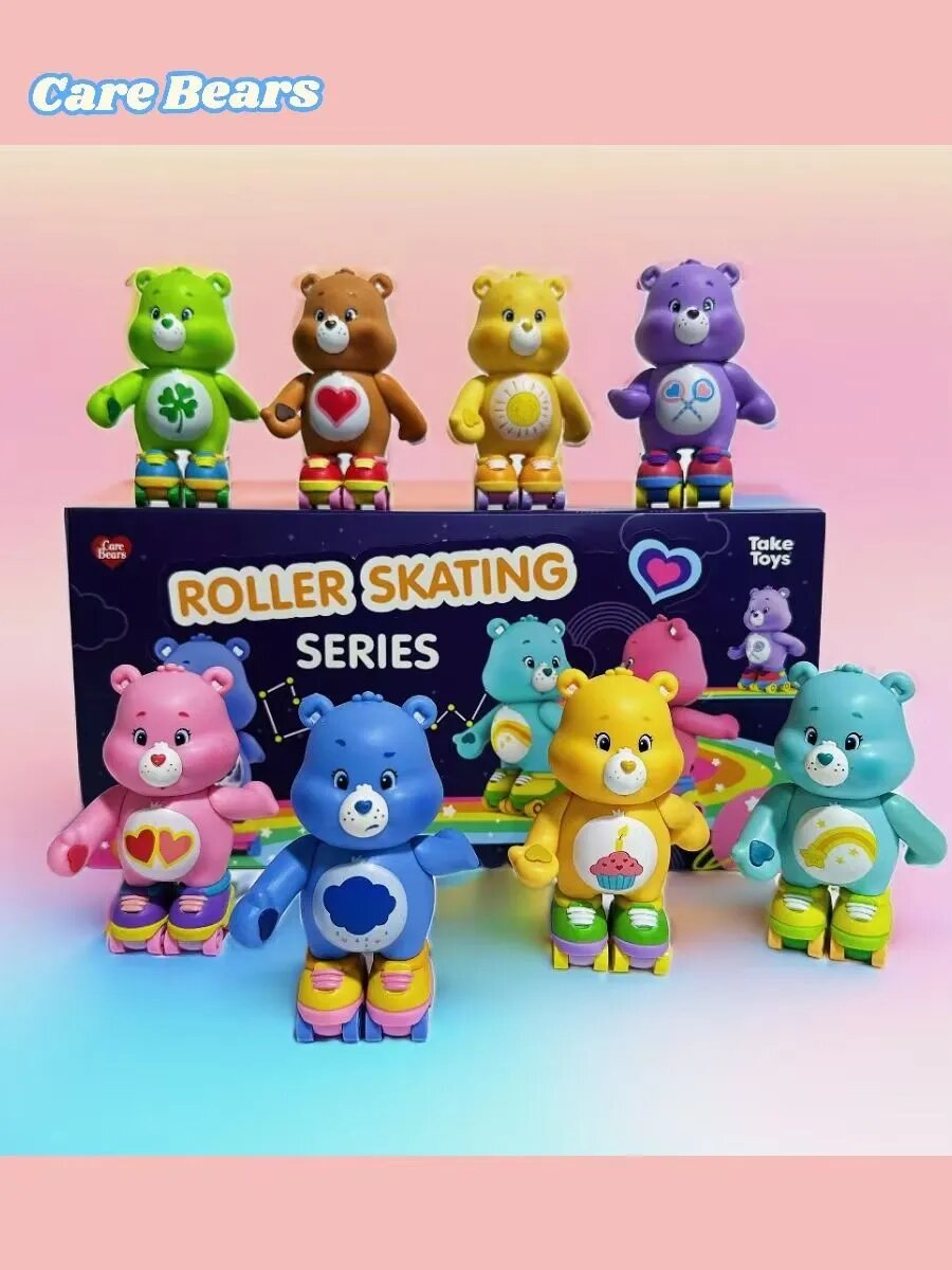 Радужный медвежонок: Набор сюрприз-боксов полный набор из 8 фигурок на роликах (коллекционные, разноцветные) - UA 95 UU