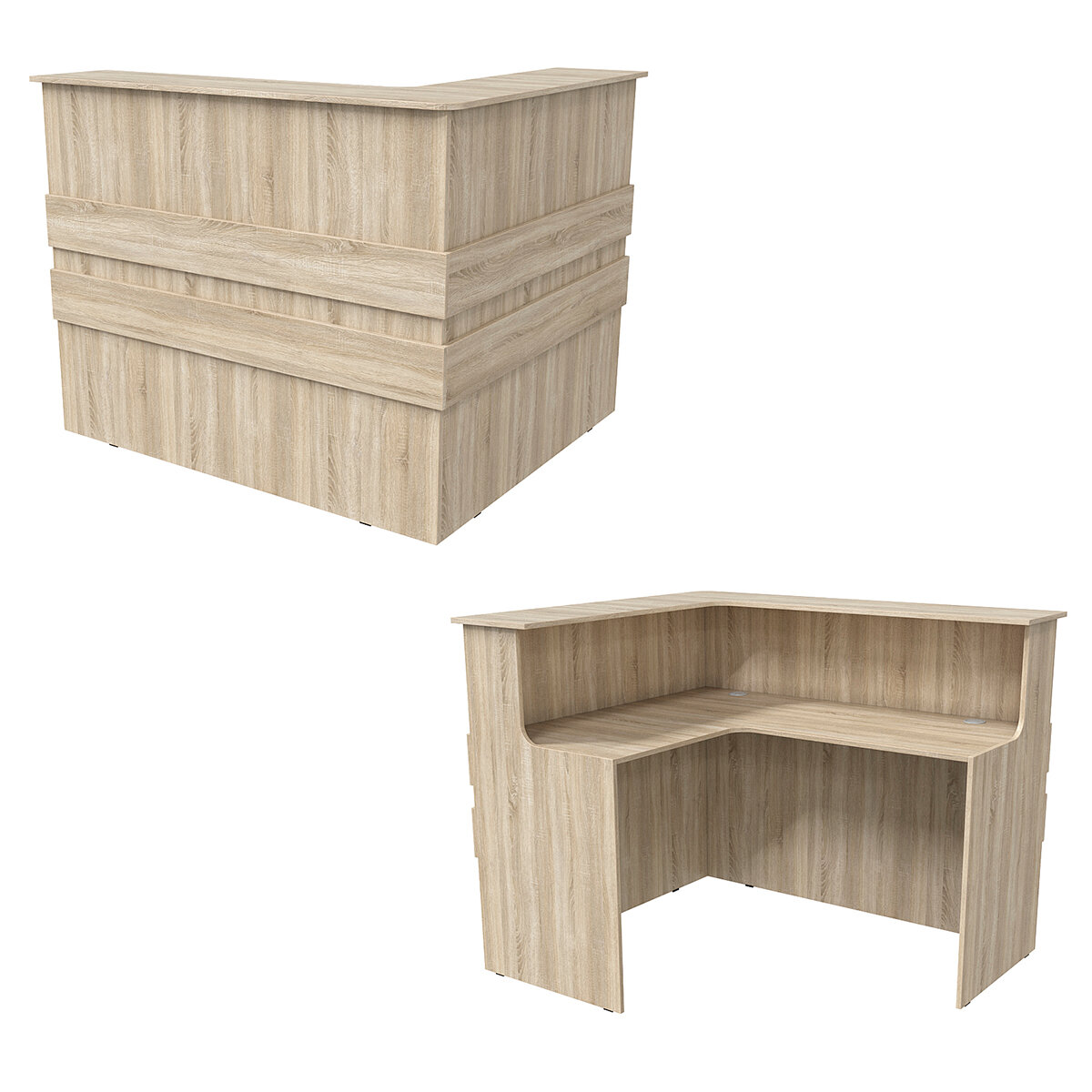 Ресепшн "Линия" №52 угловой правосторонний, Дуб Сонома. Производитель товара - компания Westcom.