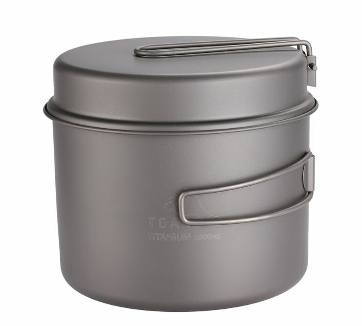 Титановый котелок TOAKS 1600 мл (со сковородкой)