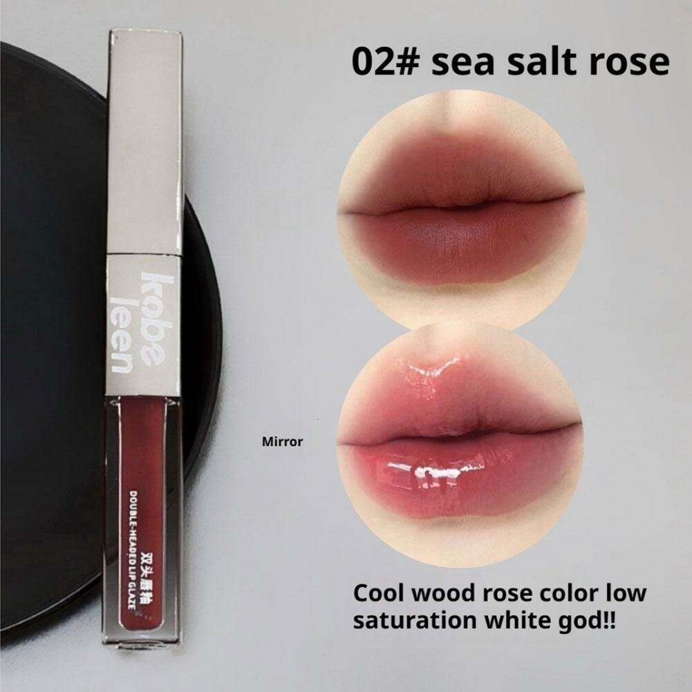 Kobeleen Double headed Liquid Lipstick Matte & Glossy Cosmetic Makeup Tint Lip Lip Long lasting M9N8