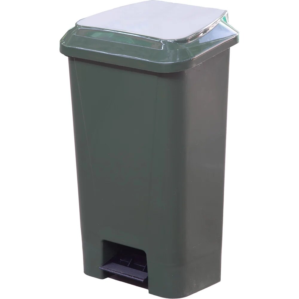 Полимерный бак для мусора Gigant 60л с педалью и пакетодержателем TAG-01 38393 прочной конструкции