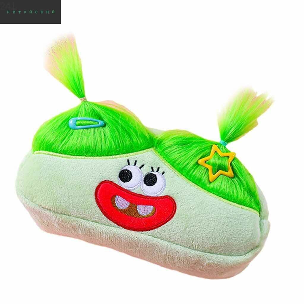 Пенал для плюшевой куклы с расчесываемыми волосами-зеленый11