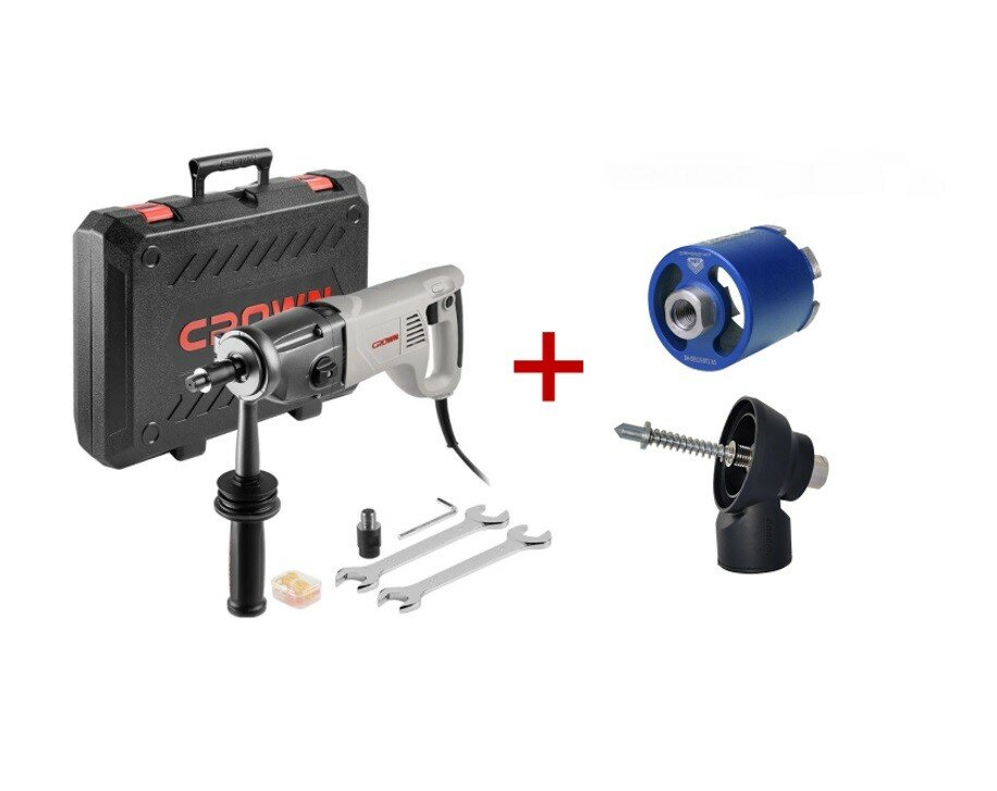 Дрель с микроударом + набор для монтажа кондиц-ов Crown CT32072DH BMC + 52/450SPD