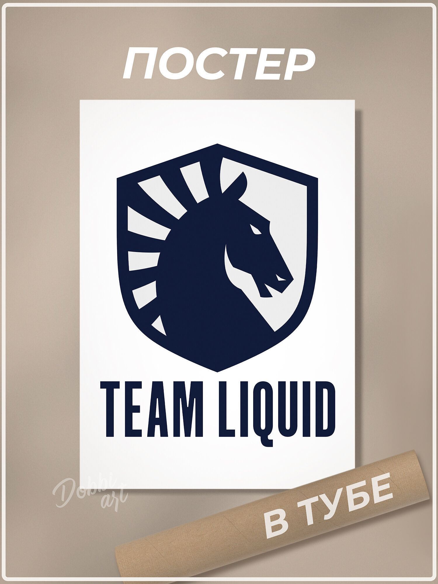 Постер 50х70 см команда Ликвид Liquid без рамы/ Cs2, кс2, Dota 2, дота 2, киберспорт