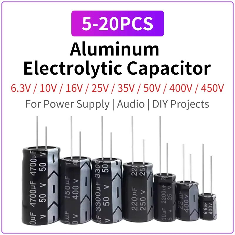 Конденсаторы электролитические 16V 1000UF 20шт