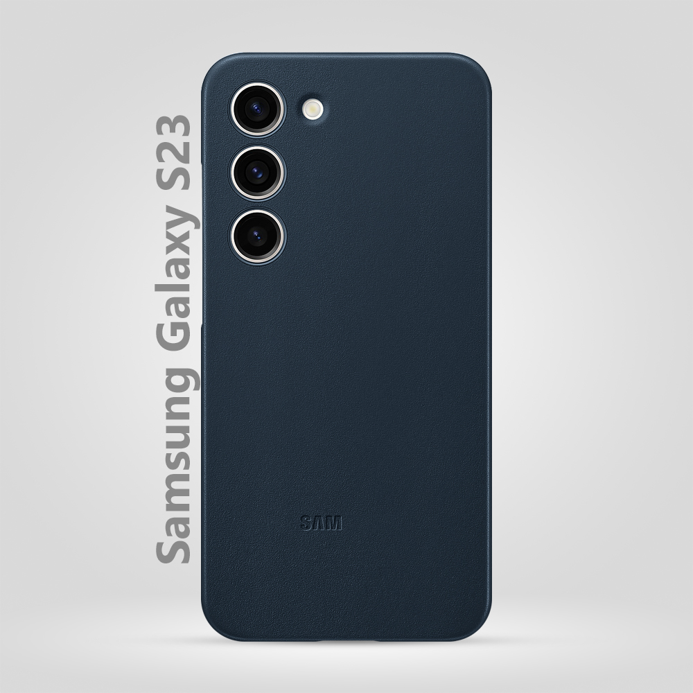 Кожаный чехол для Samsung Galaxy S23 / Leather case для Самсунга галакси С23 / Синий