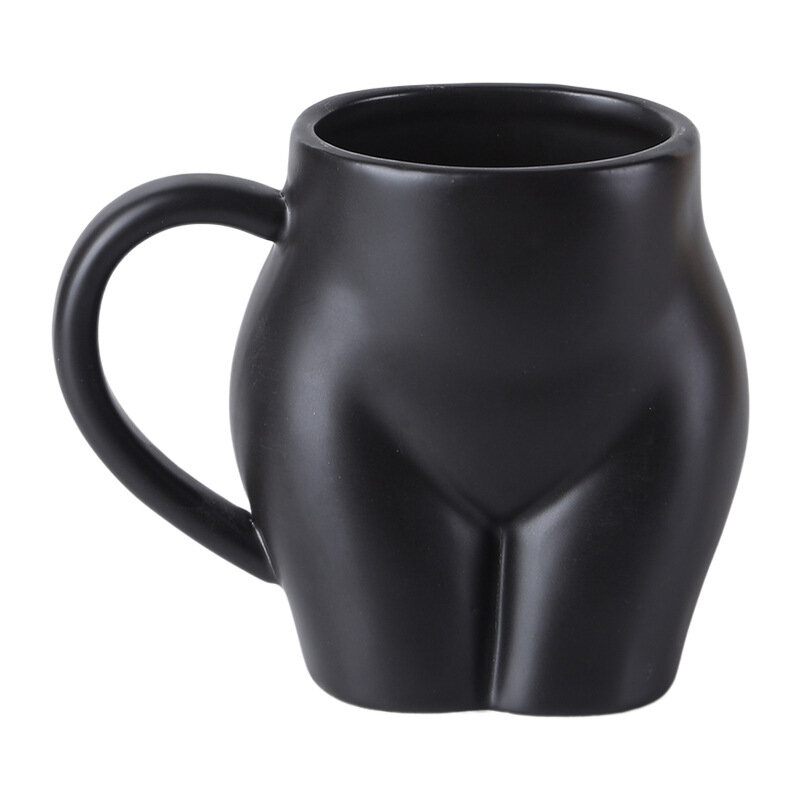 Кружка в форме забавной задницы – 3D-кофейная чашка из черной керамики, оригинальный подарок-прикол для мужчин и женщин, уникальный декор для офисного стола, подарок на день рождения или мальчишник, 350 мл