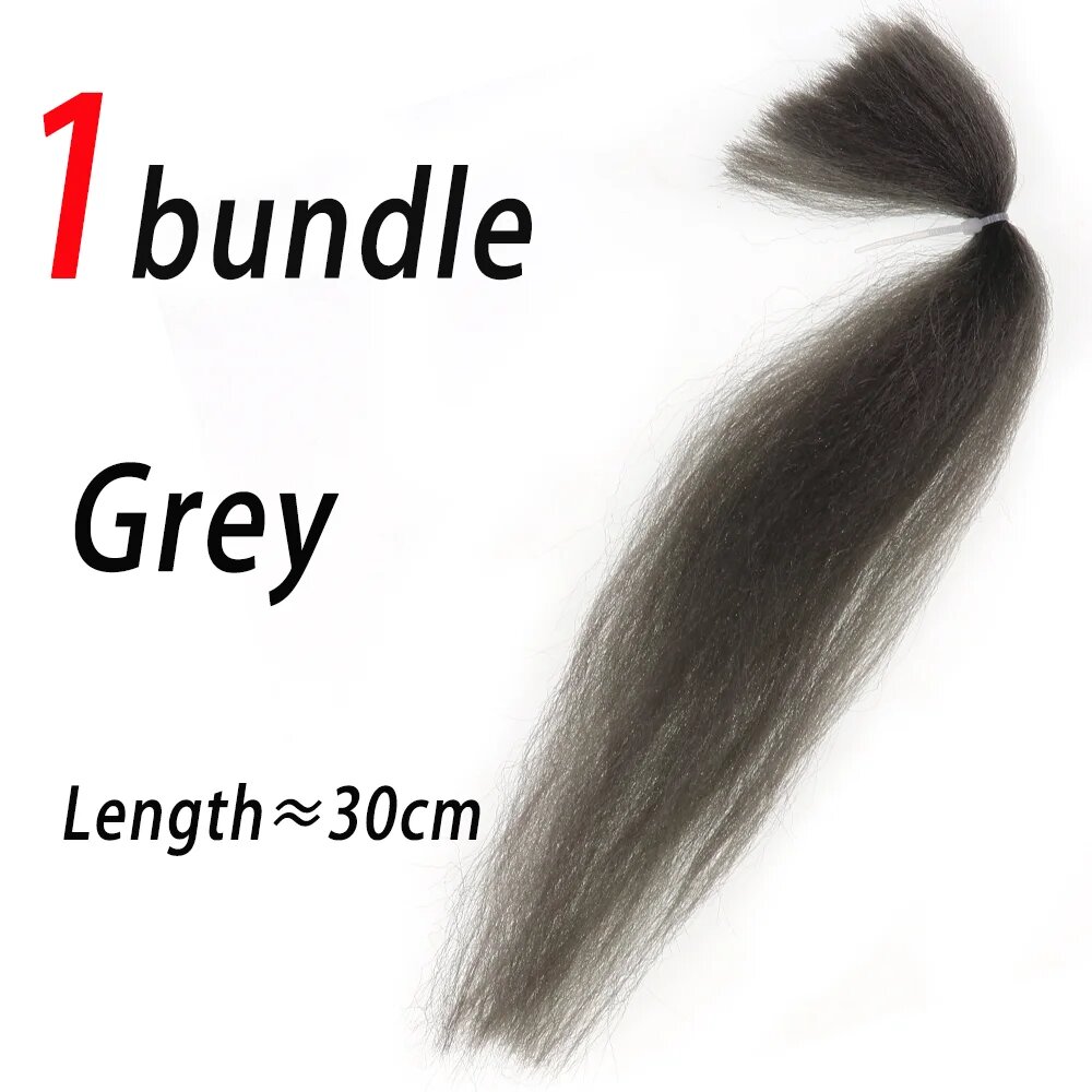 Lionriver мягкое синтетическое волокно для волос 30см Серый, 1bundle Grey