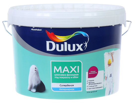 Дулюкс шпатлевка мелкозернистая (15кг)