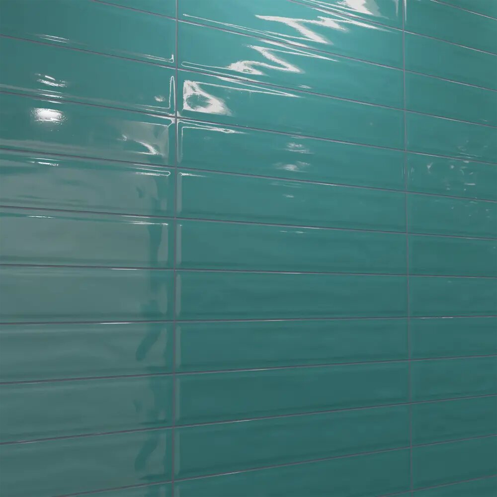 Керамин Модена 1 плитка настенная глянцевая 400x64x7,4мм(34шт) (0,87м2) бирюзовый