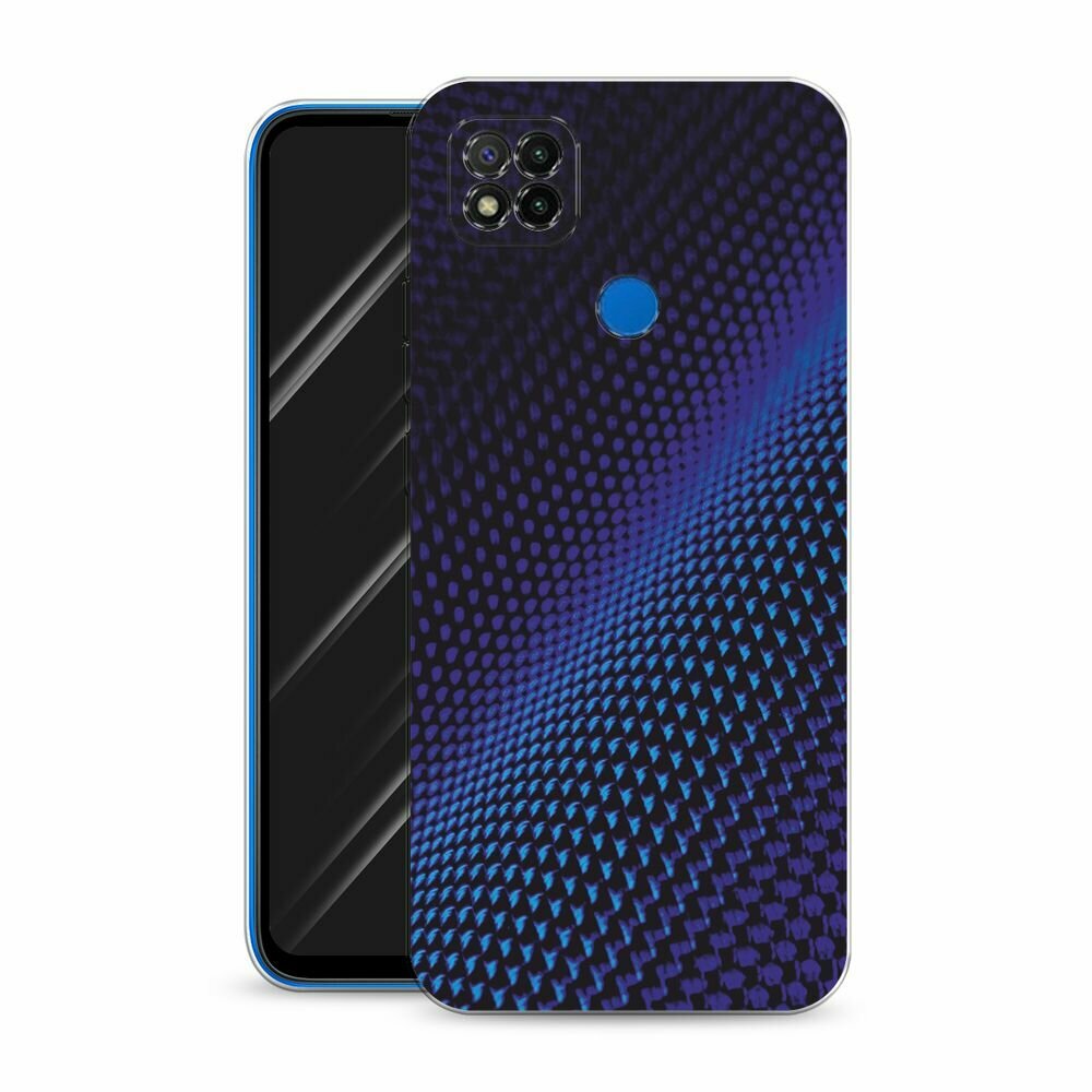 Чехол на Xiaomi Redmi 9C / Сяоми Редми 9C с принтом "Синий карбон" — фото 1