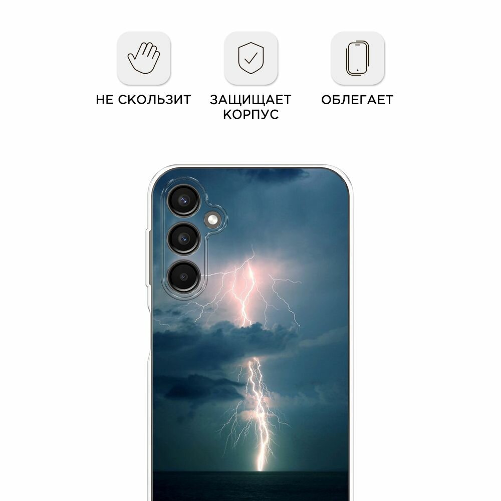 Чехол на Samsung Galaxy A24 / Самсунг Галакси A24 с принтом "Молния 1" — фото 1