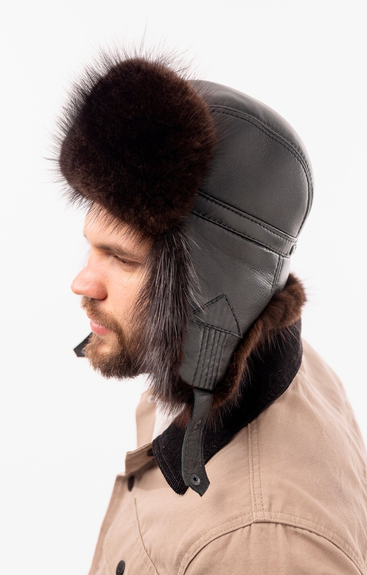 Шапка-ушанка для мужчин